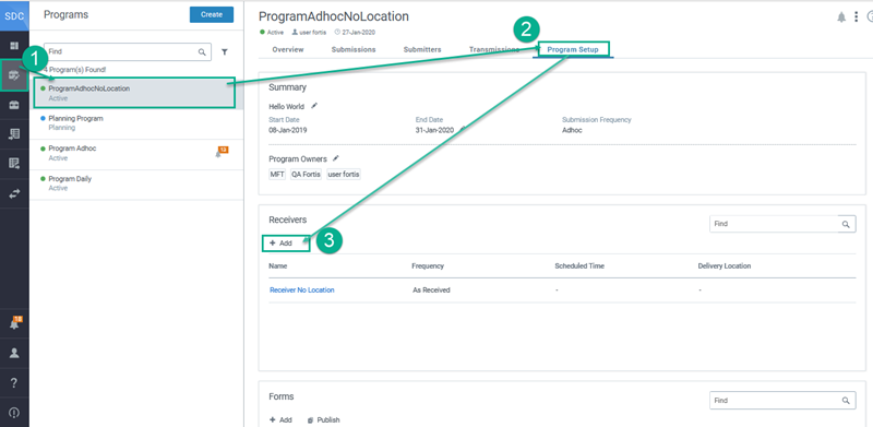 Add and Manage Receivers